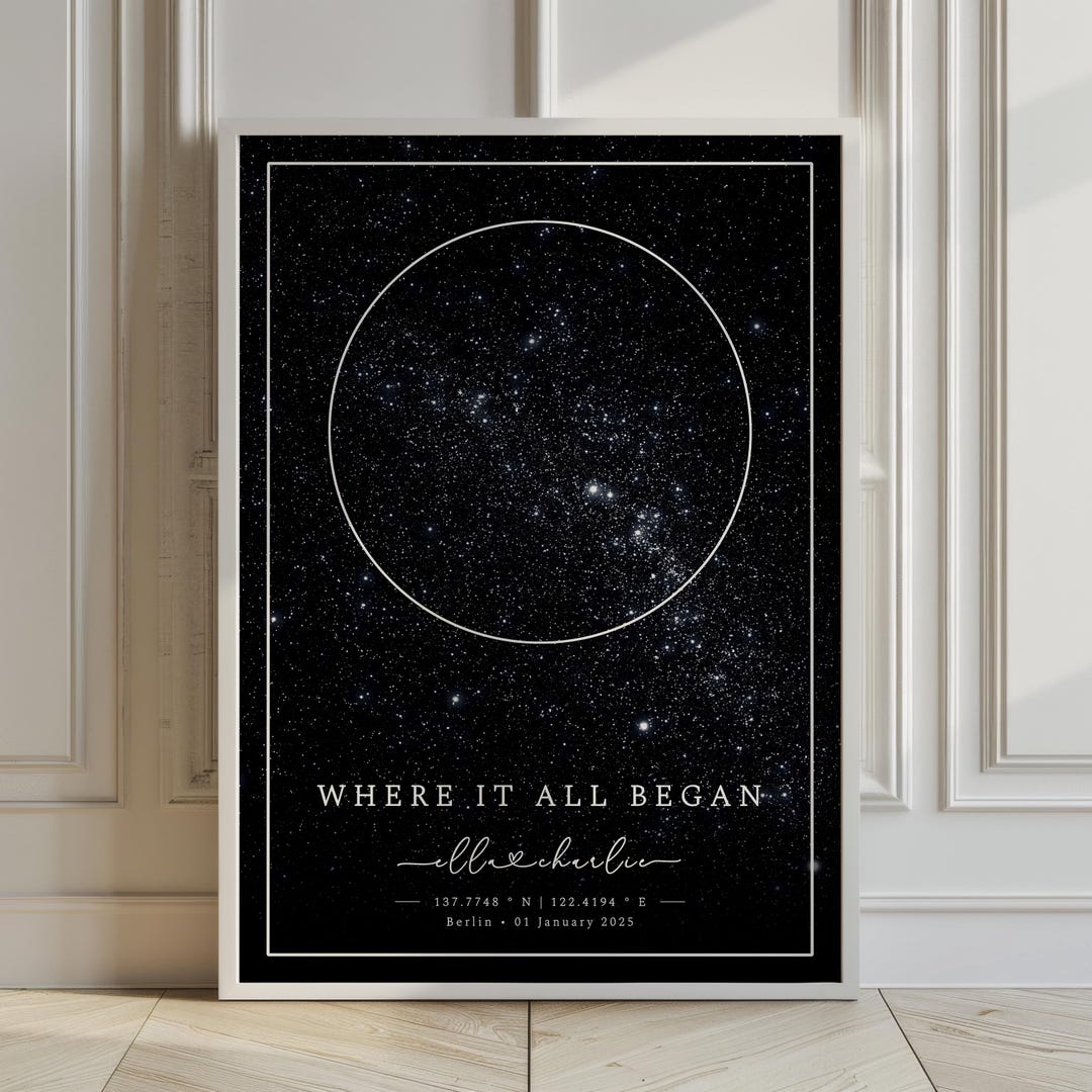 Personalized Star Map – Custom Night Sky Poster | Unique Gift for ...