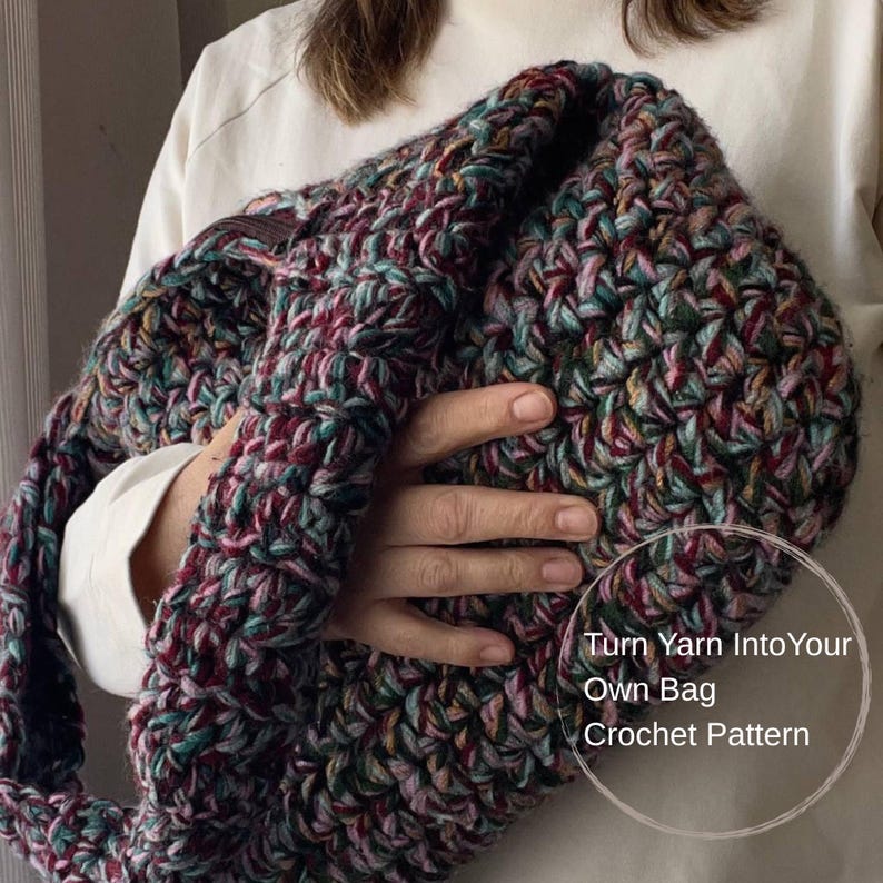 Crochet Tote Bag Pattern | Easy Beginner Bag | Scrap Yarn Project | PDF ...