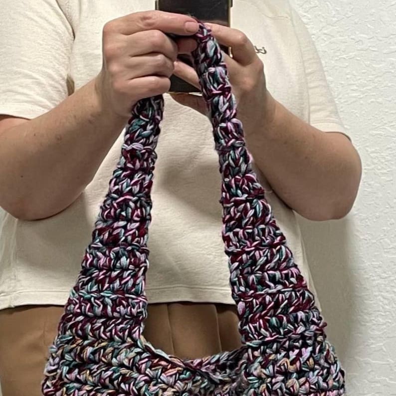 Crochet Tote Bag Pattern | Easy Beginner Bag | Scrap Yarn Project | PDF ...