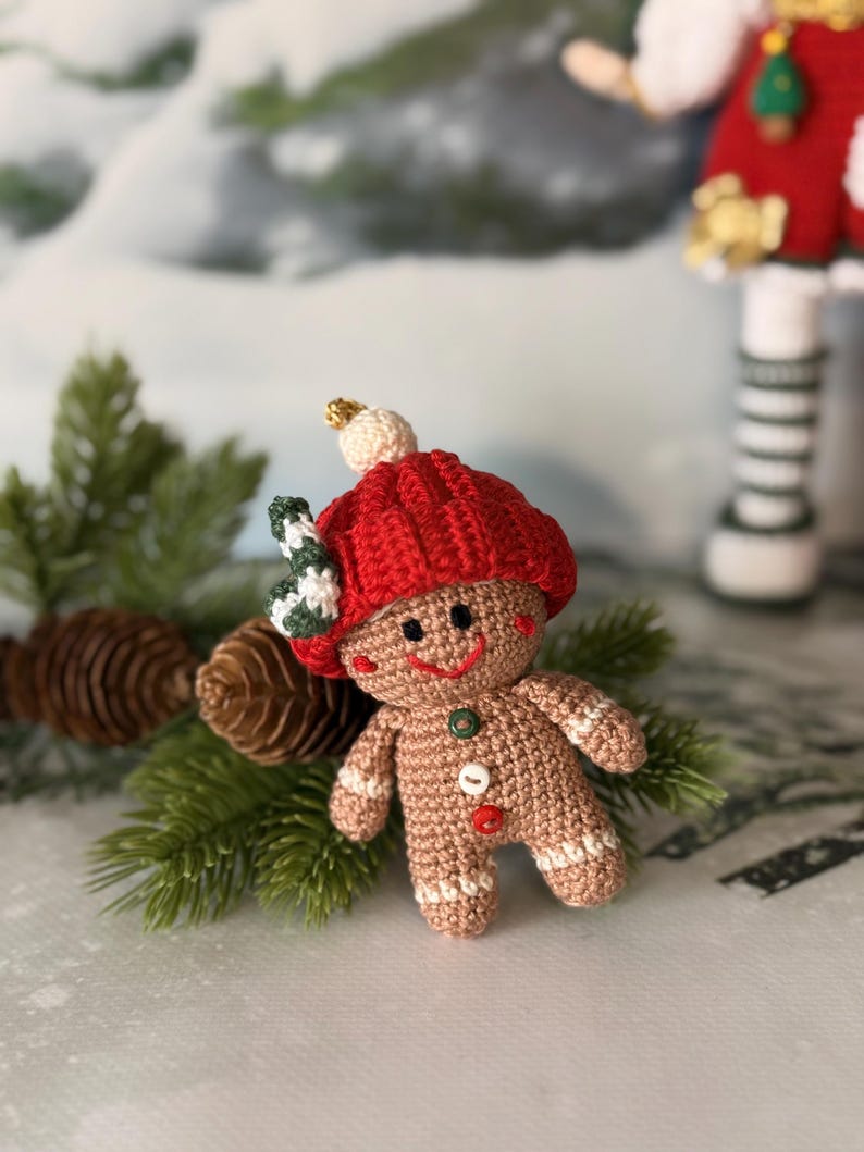 Christmas Gingerbread Crochet Pattern (PDF) | Festive Amigurumi | Easy ...