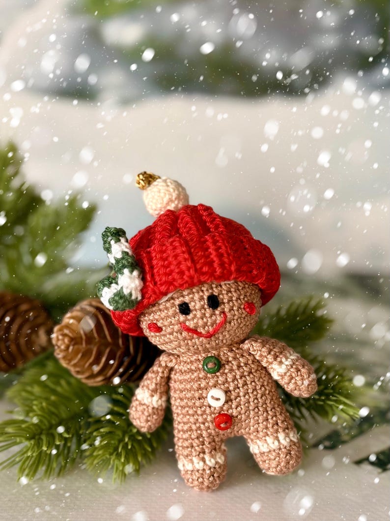 Christmas Gingerbread Crochet Pattern (PDF) | Festive Amigurumi | Easy ...