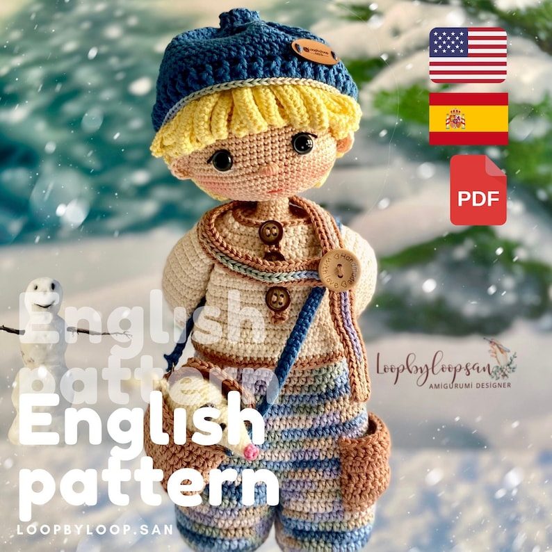 Umut Amigurumi Doll Crochet Pattern – English Doll Pattern (PDF) - Etsy