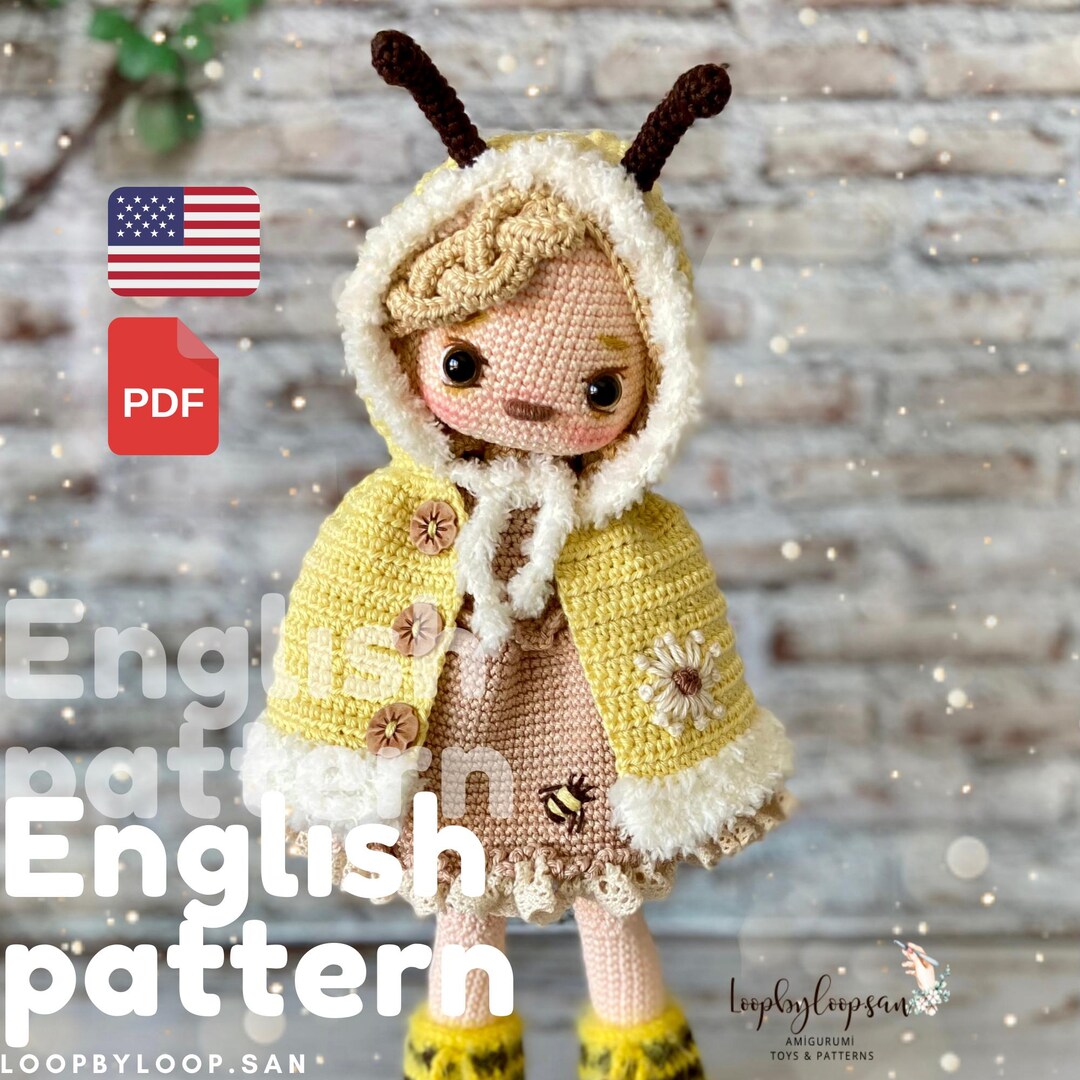 Stingerella Crochet Bee Doll Pattern: Amigurumi PDF English Tutorial - Etsy