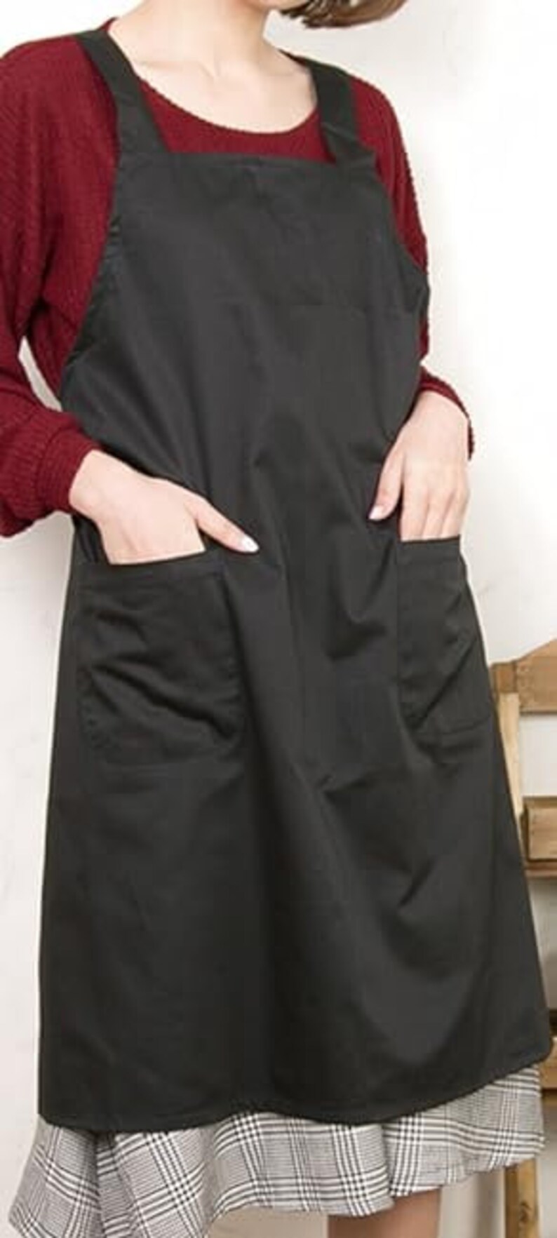 Cross Back Apron/japanese Apron PDF Pattern/linen Apron Kitchen Apron ...