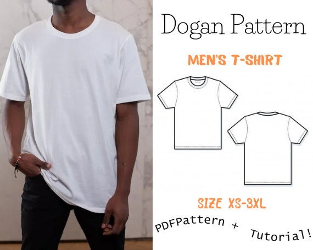Men T-shırt Sewing Pattern and Sewing Instruction Easy Sewing Project ...