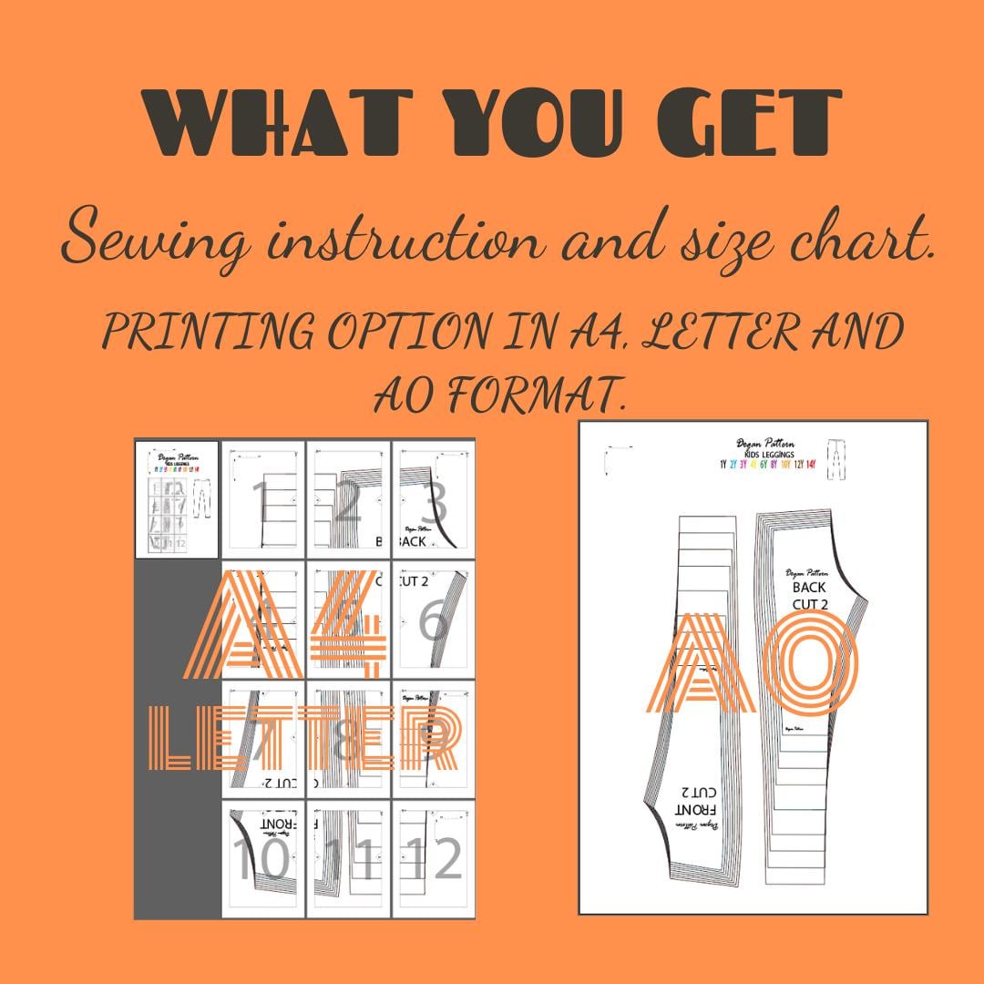 Simple Kids Leggings PDF Sewing Pattern, Leggings for Girls, Leggings ...