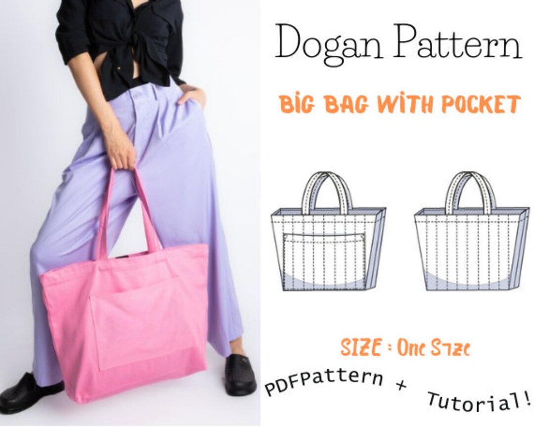 Large Bag Sewing Pattern Large Bag Sewing Pattern With Illustrated Step ...