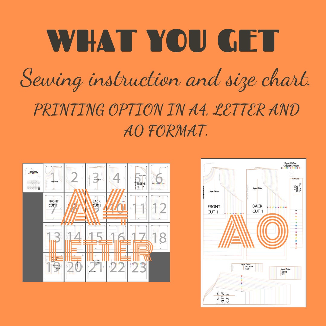 Pajama Sewing Pattern for Kids, Sweatshirt Pattern, Kids Pattern, PDF ...