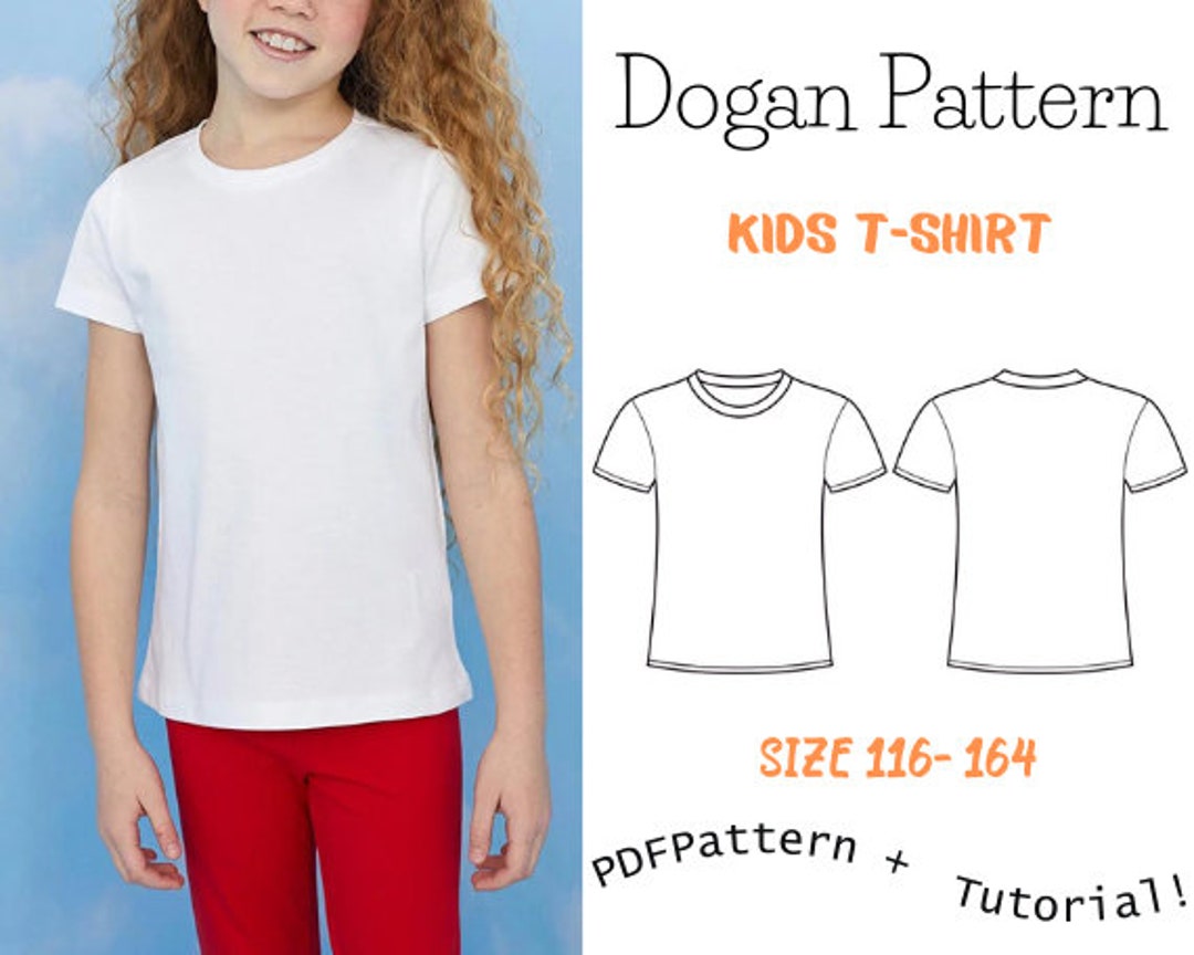 Kids T-shirt Pattern With Illustrated Instructions/instant Download and ...