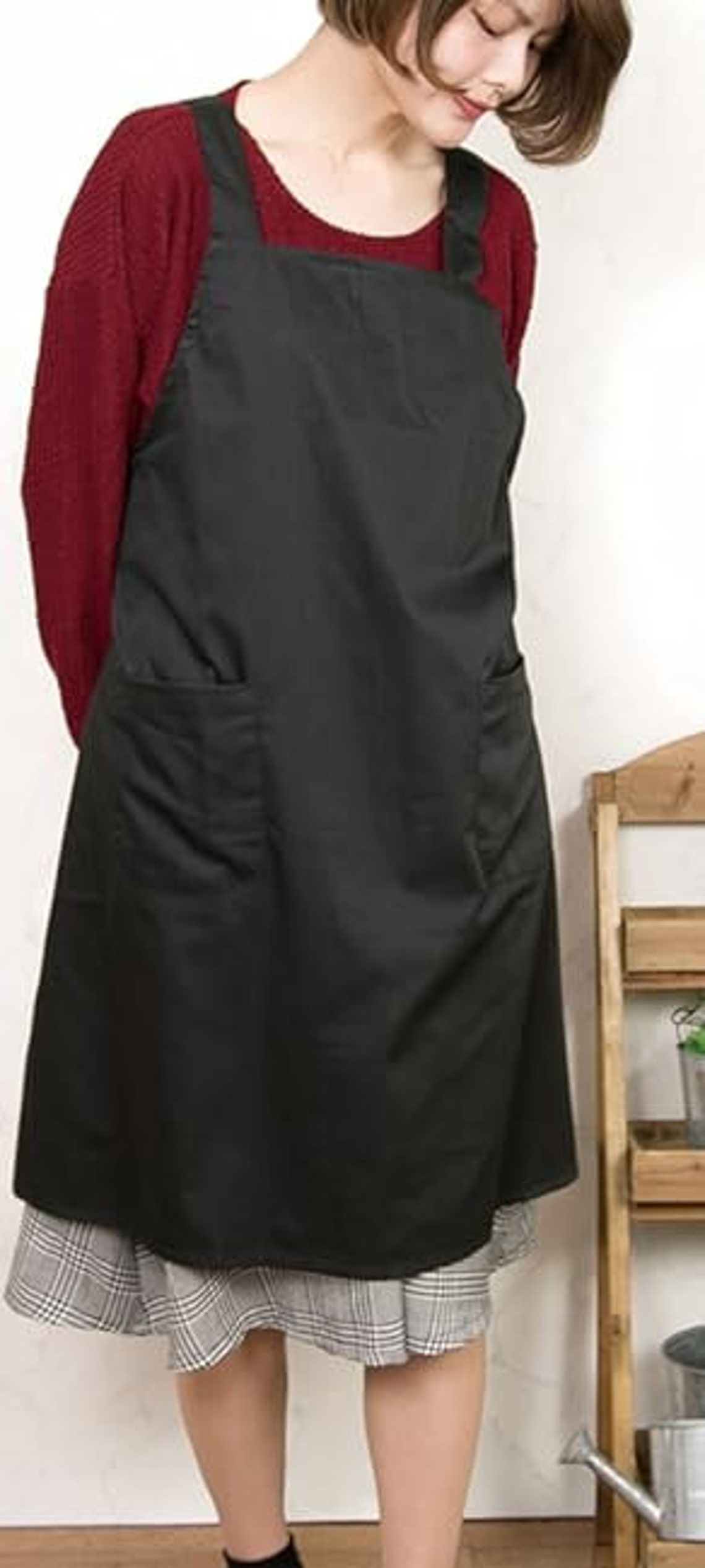 Cross Back Apron/japanese Apron PDF Pattern/linen Apron Kitchen Apron ...