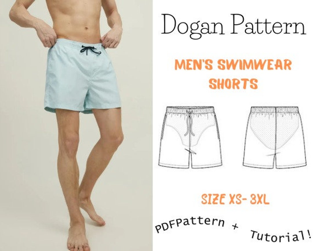 Men Shorts Pattern | Men's Swimwear Sewing Pattern | Instant Download ...