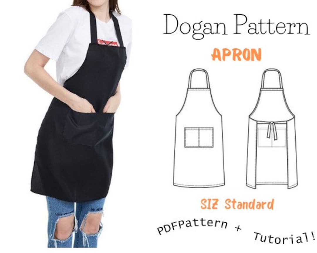 Apron PDF Sewing Pattern for Women - Plus Size Pinafore Apron Sewing ...