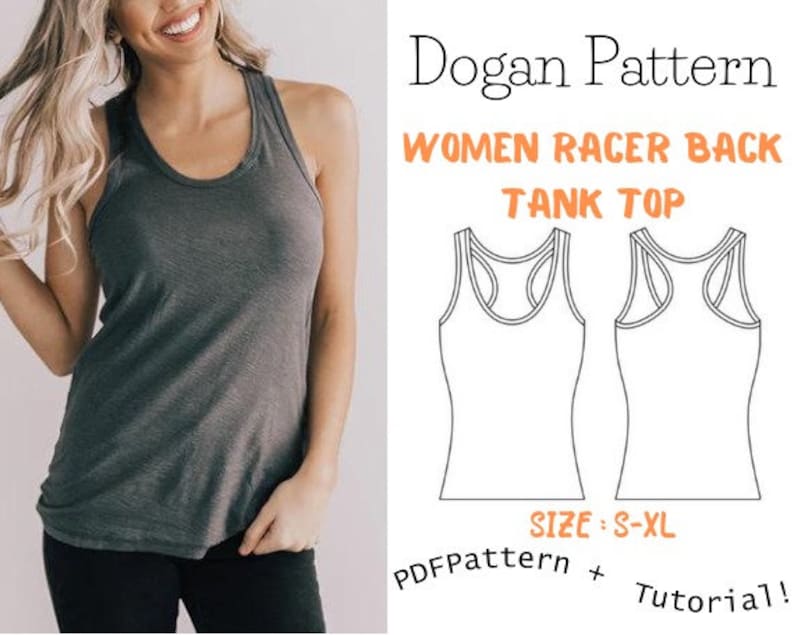 PATTERN Tank Top for Women, Women's Tank Top, Sewing Pattern, Digital ...