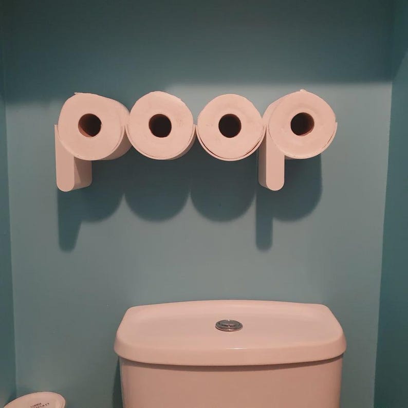Poop WC Holder STL - 3D Printable Toilet Accessory - Etsy