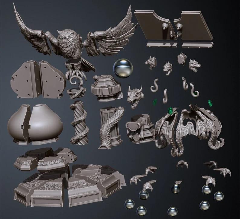 Hogwarts Owl Lectern | Real Life Size | Magical 3D Printable Model ...