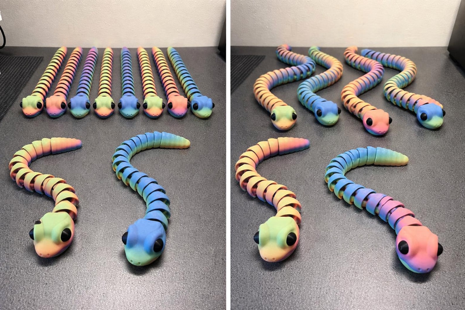 Flexi Baby Snake STL | 3D Printed | Flexible Articulated Snake Toy ...