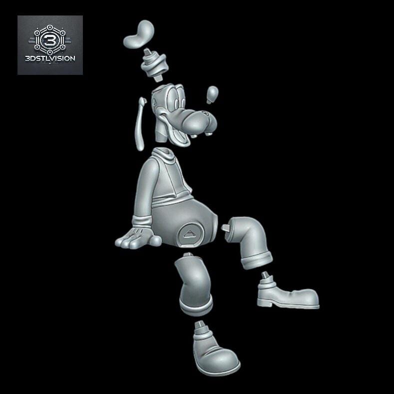 Goofy STL - 3D Printable Character in Classic Pose - Etsy