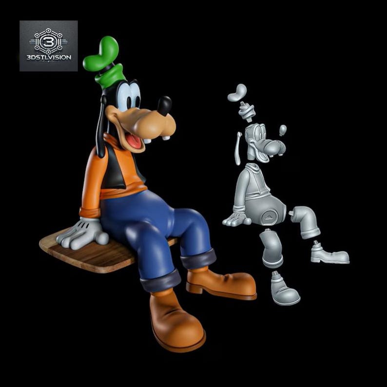 Goofy STL - 3D Printable Character in Classic Pose - Etsy