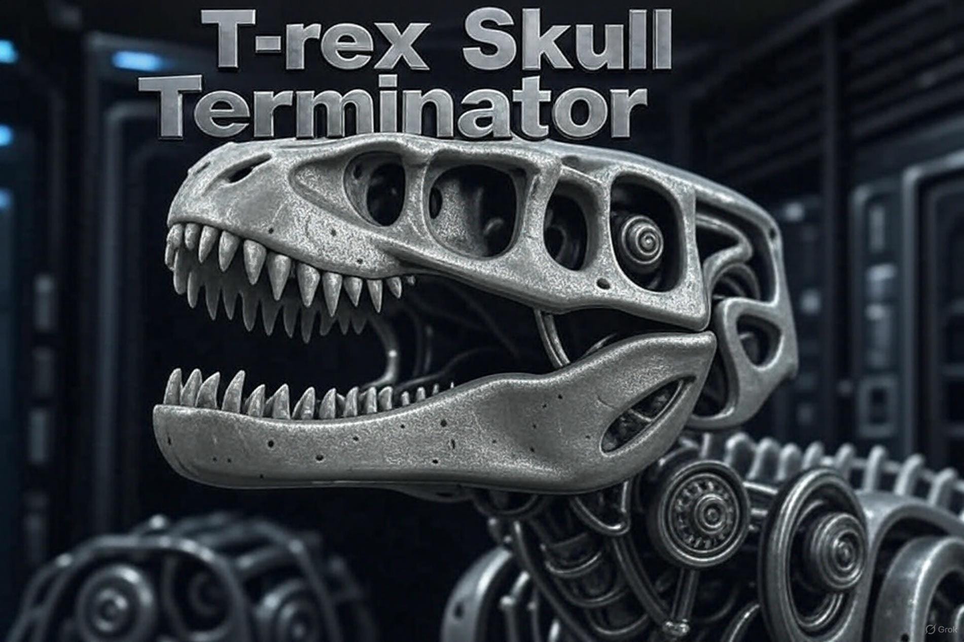 T-rex Skull Terminator STL - 3D Printable Sci-fi Dino Model - Etsy