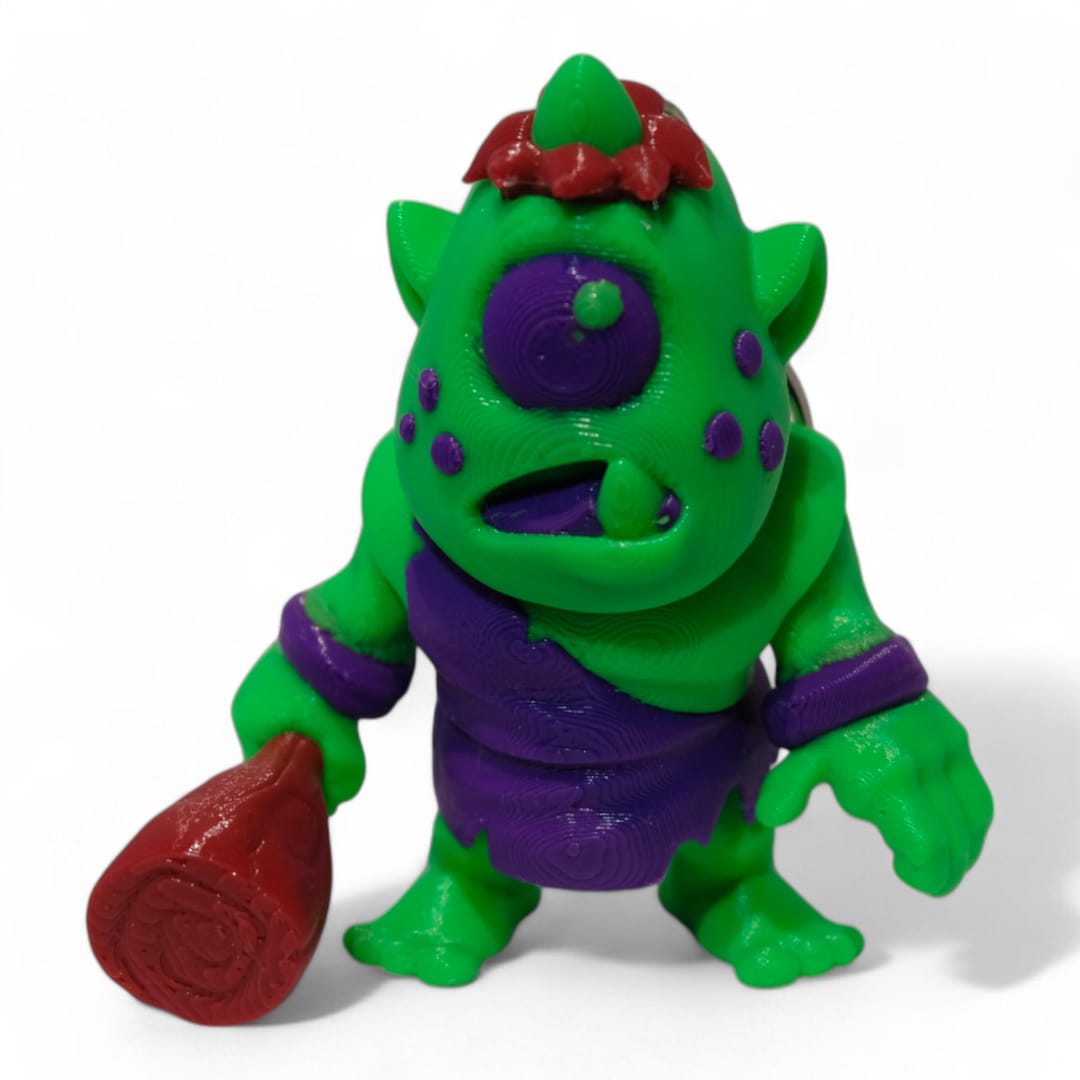 3D Printed Cyclops Keychain,monster Keyring, Unique Green Cyclops ...