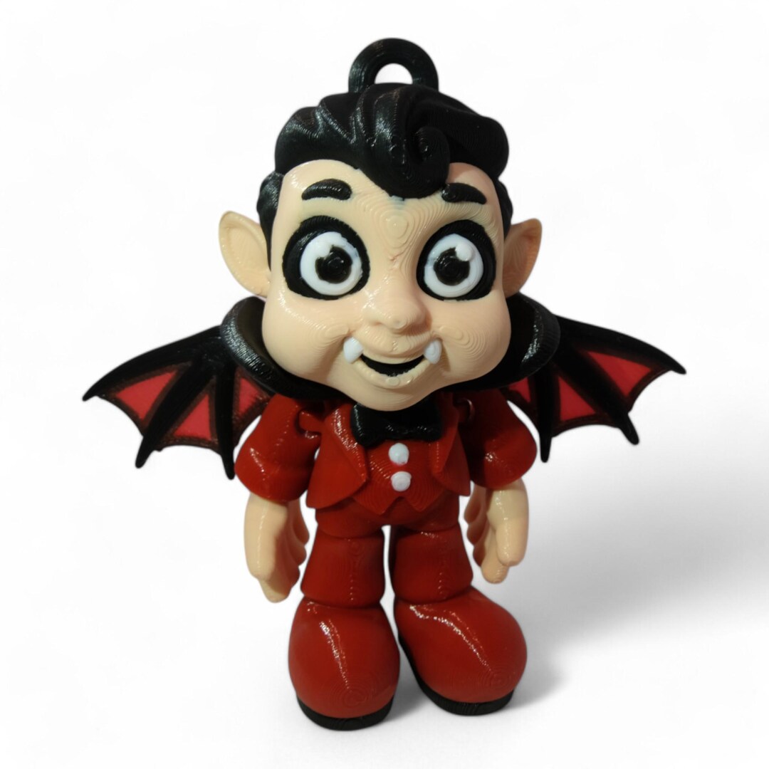 3D Printed Vampire Keychain,cute Dracula Keyring, Unique Halloween ...