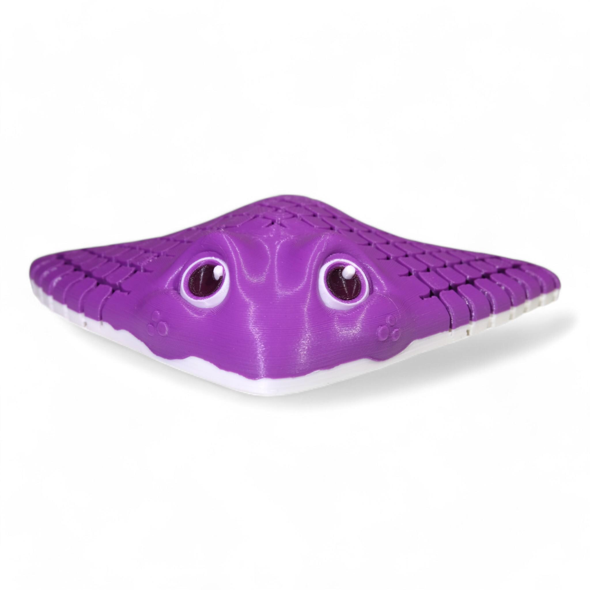 Cute 3D Printed Stingray Toy With Flexible Design, Sea Animal Figure ...