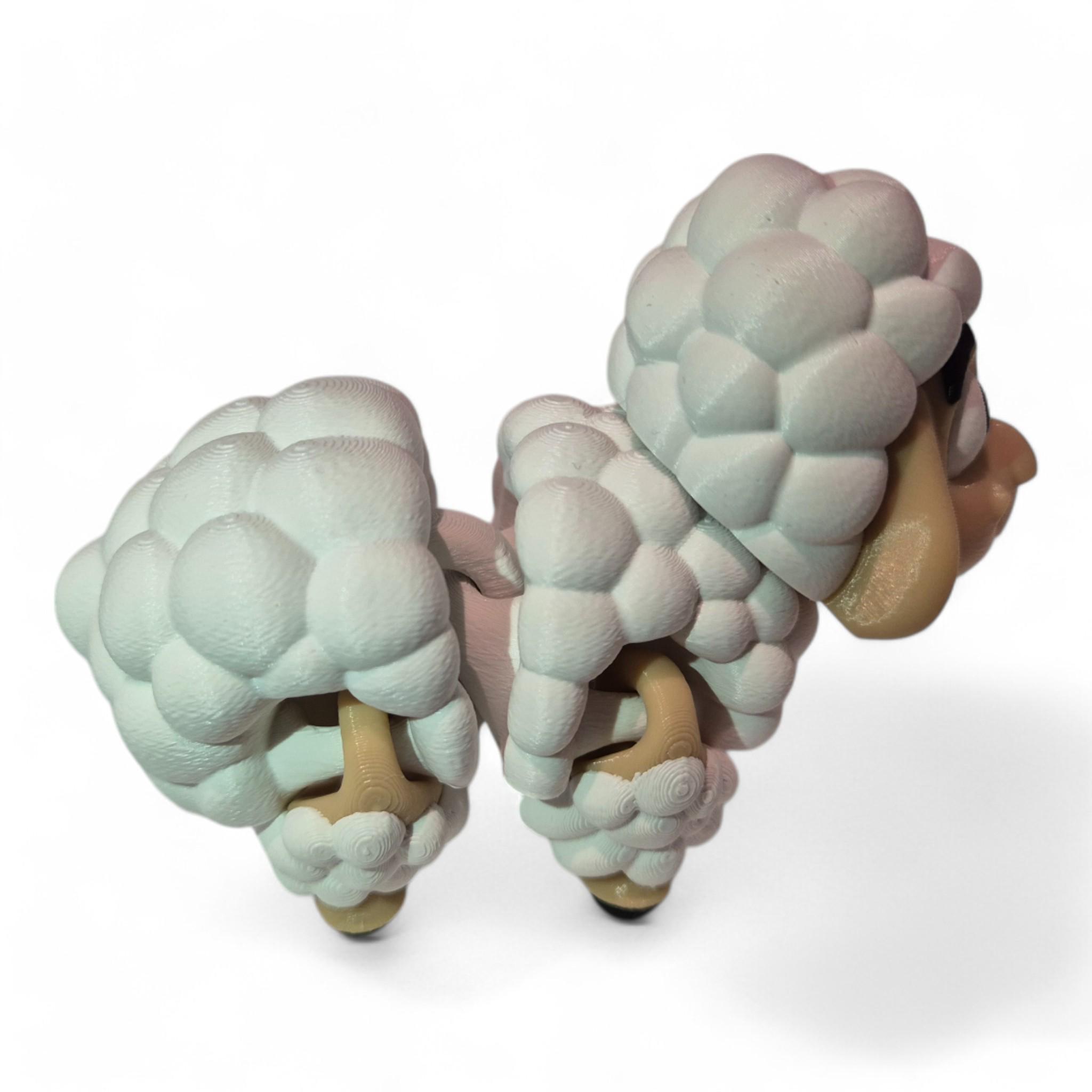Colorful 3D Printed Articulated Sheep Toy, Movable Sheep Figurine in ...