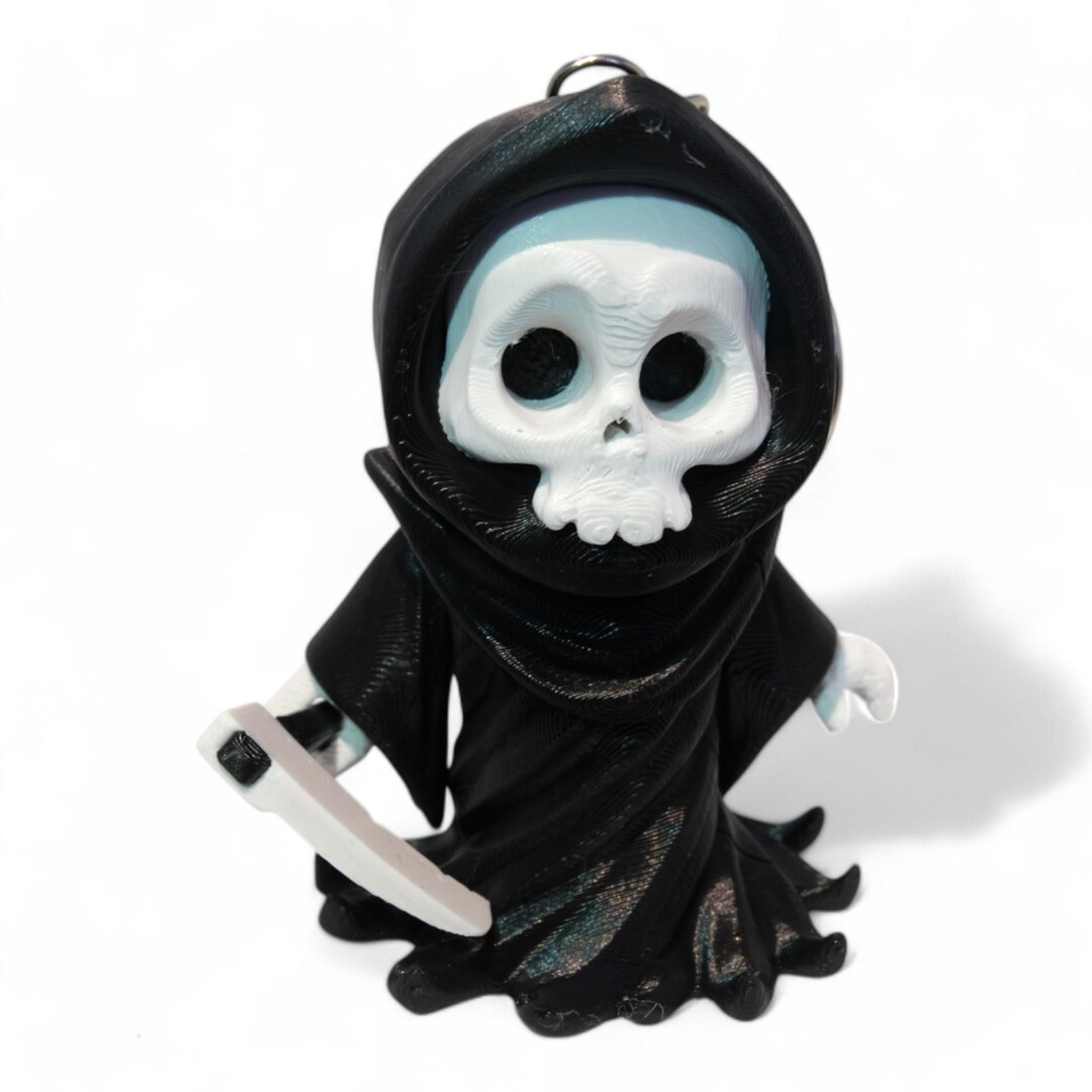3D Printed Grim Reaper Keychain,spooky Halloween Keyring, Unique Reaper ...
