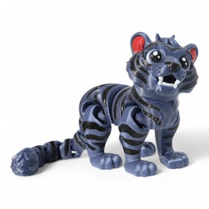 Adorable 3D Printed Tiger Figurine, Articulated Tiger Toy in Unique ...