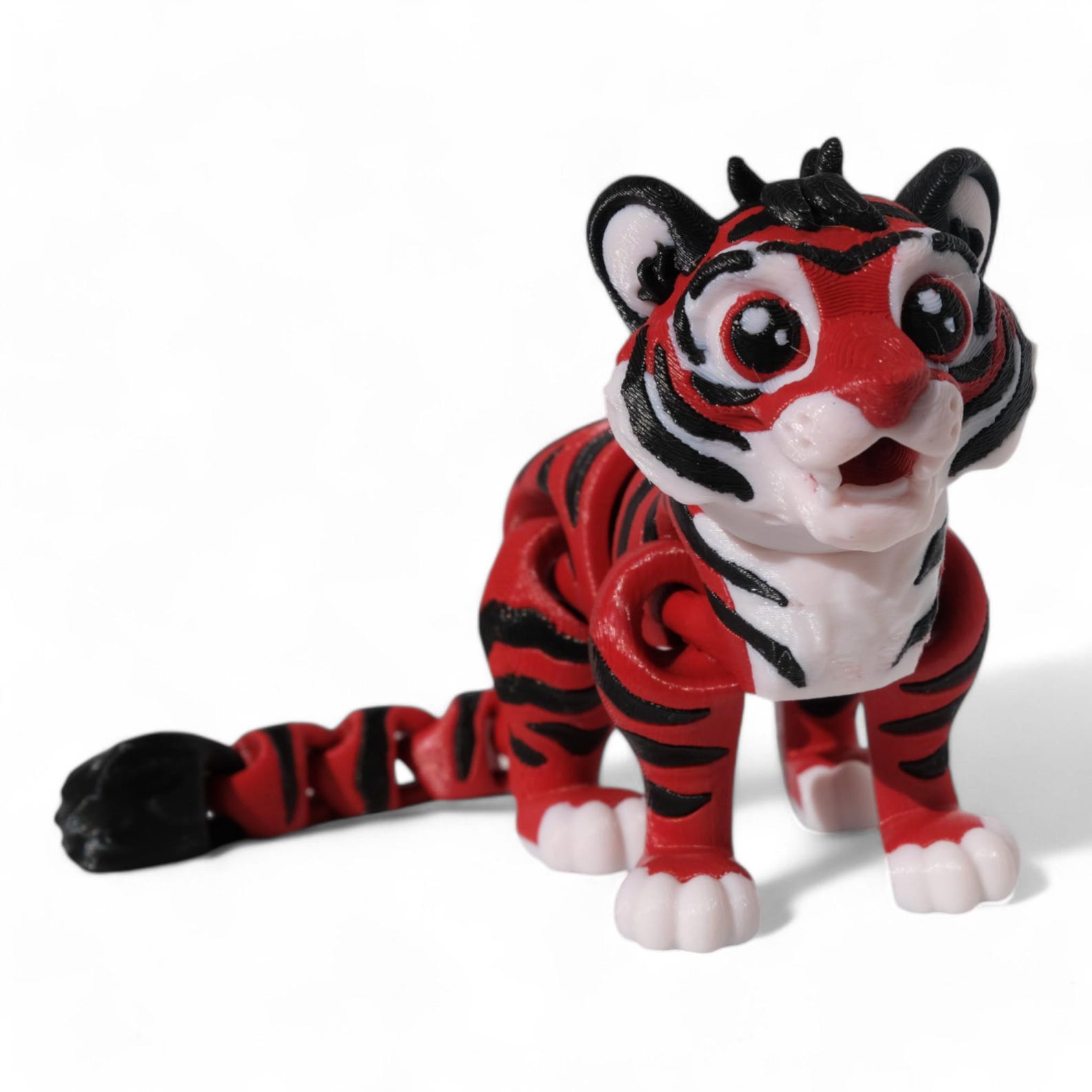Adorable 3D Printed Tiger Figurine, Articulated Tiger Toy in Unique ...