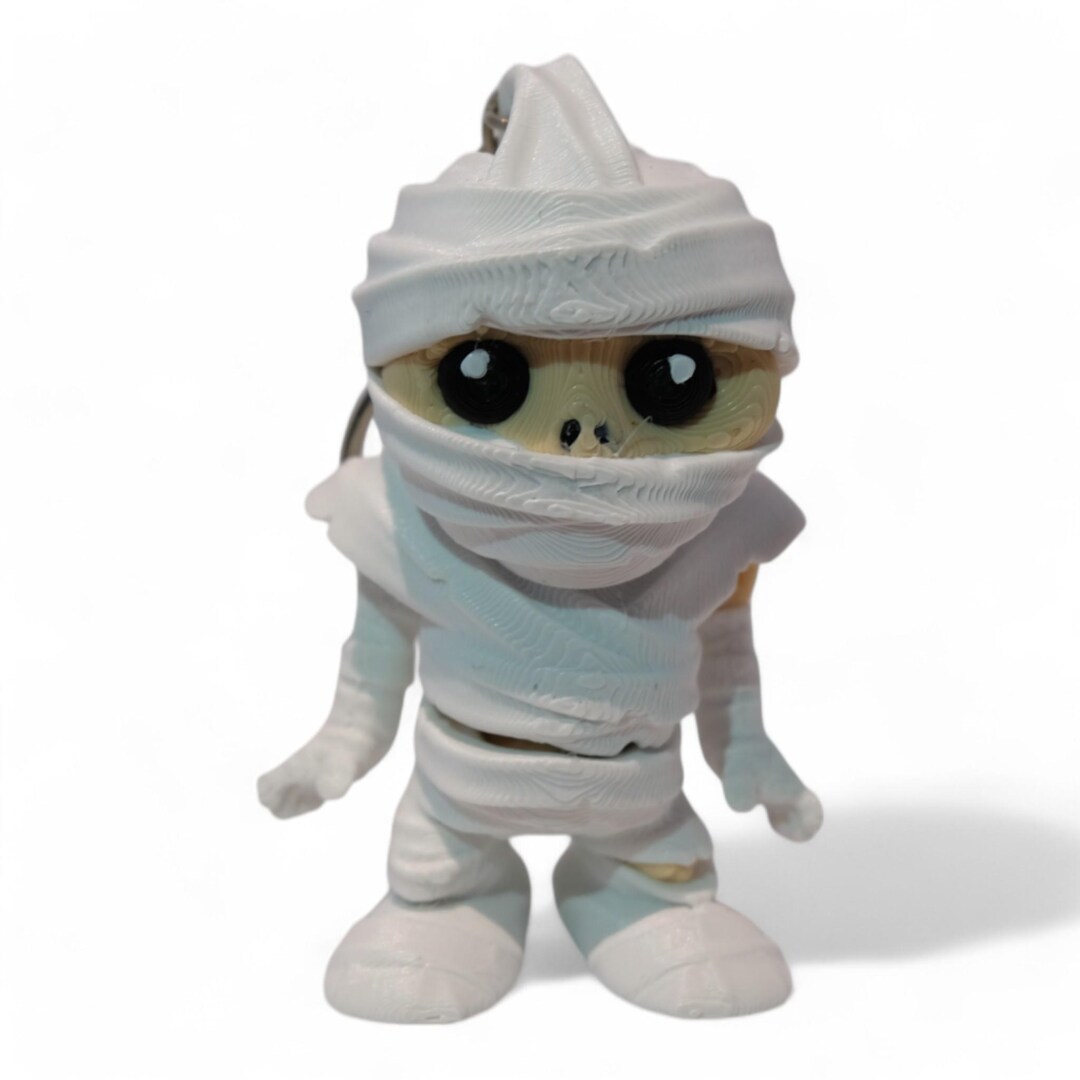 3D Printed Mummy Keychain,halloween Keyring, Cute Wrapped Mummy ...