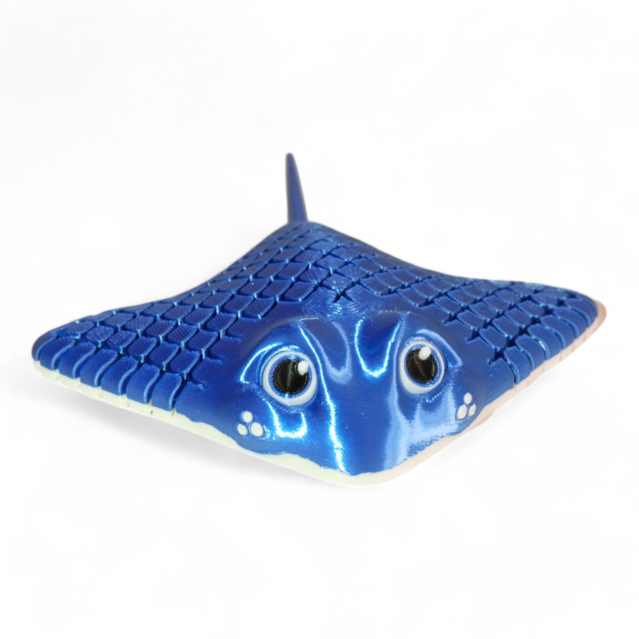 Cute 3D Printed Stingray Toy With Flexible Design, Sea Animal Figure ...