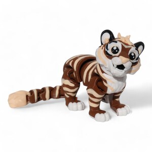 Adorable 3D Printed Tiger Figurine, Articulated Tiger Toy in Unique ...