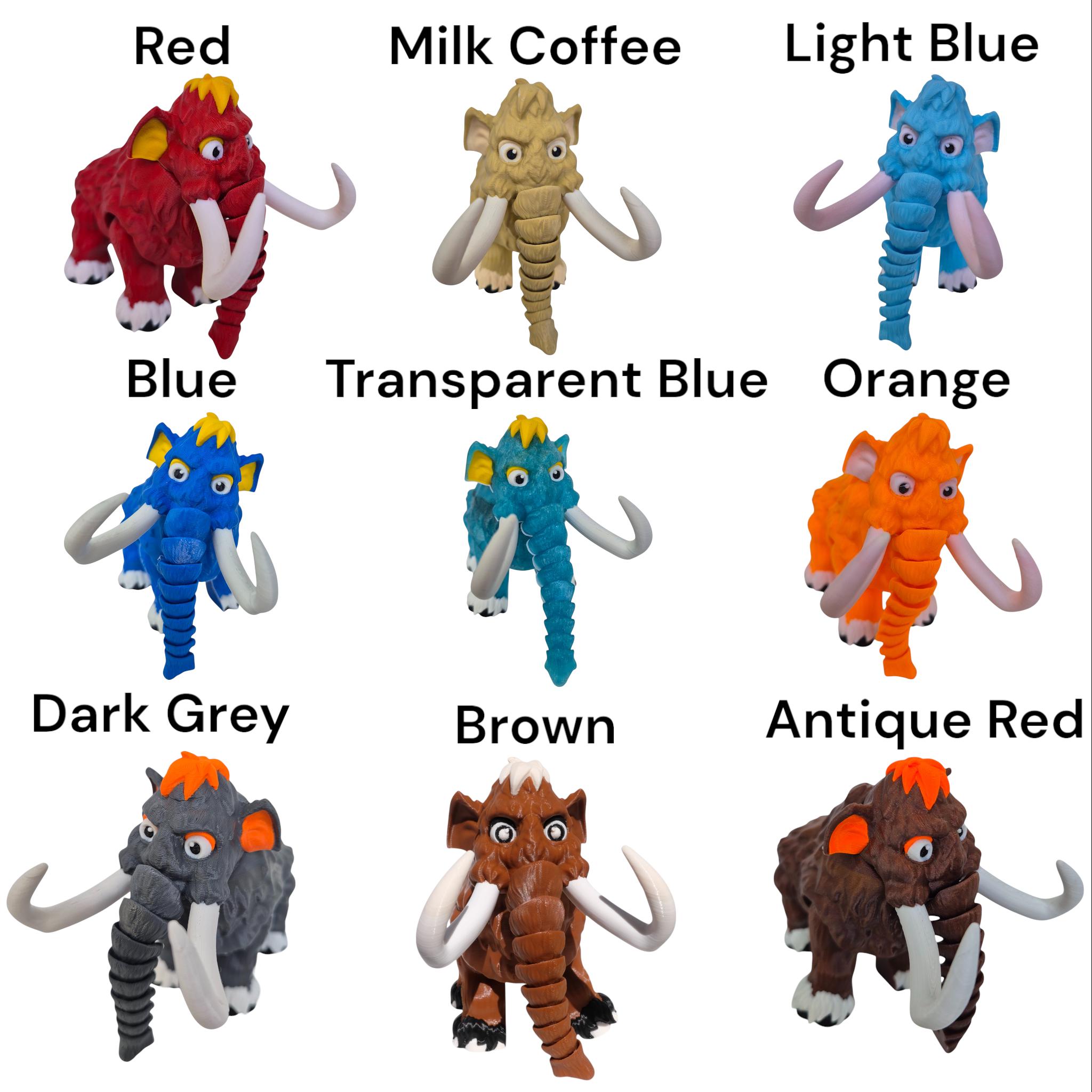 3D Printed Woolly Mammoth Toy - Unique Collectible Figurine - Mammoth ...