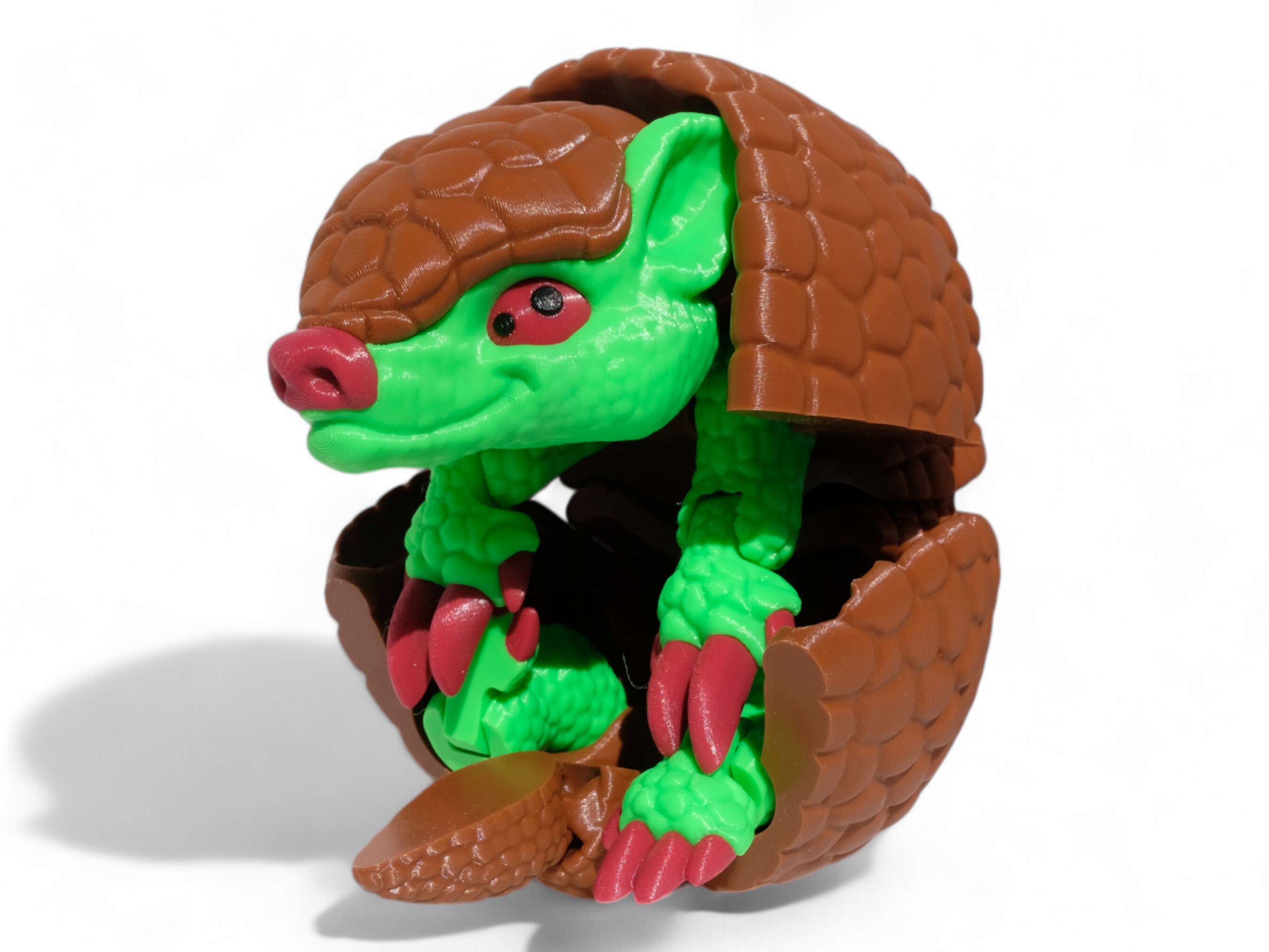 Unique 3D Printed Armadillo Toy Figure - Customizable Foldable ...