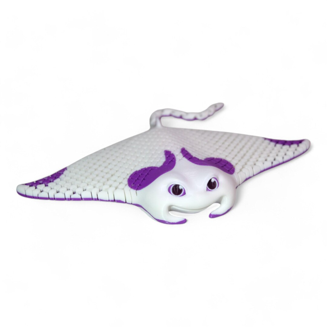 Adorable 3D Printed Manny Manta Ray Toy With Flexible Design - Animal ...