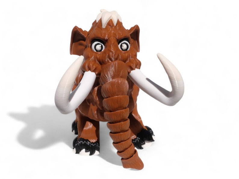 3D Printed Woolly Mammoth Toy - Unique Collectible Figurine - Mammoth ...