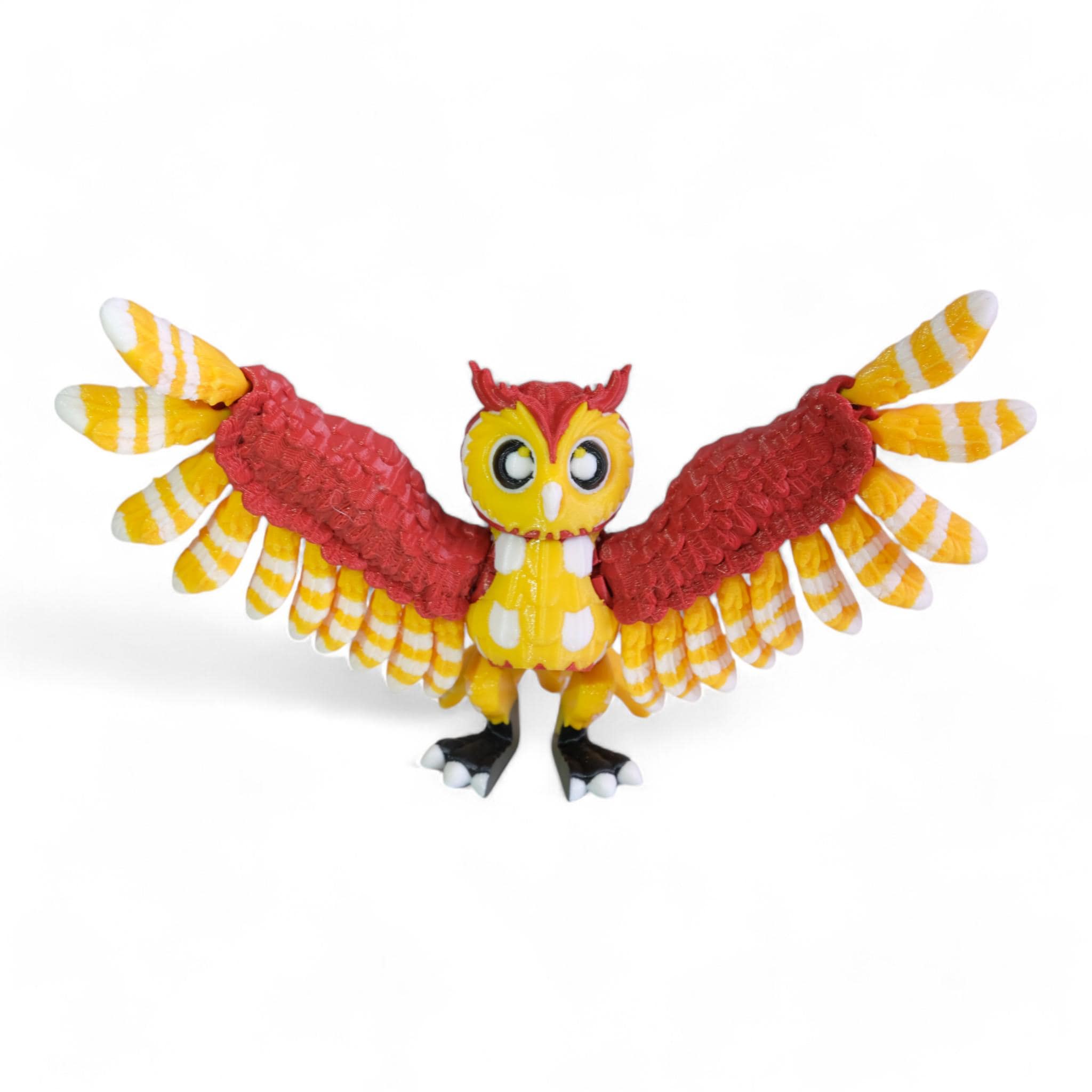 Colorful 3D Printed Articulated Owl Figurines – Halloween Themed Owl ...