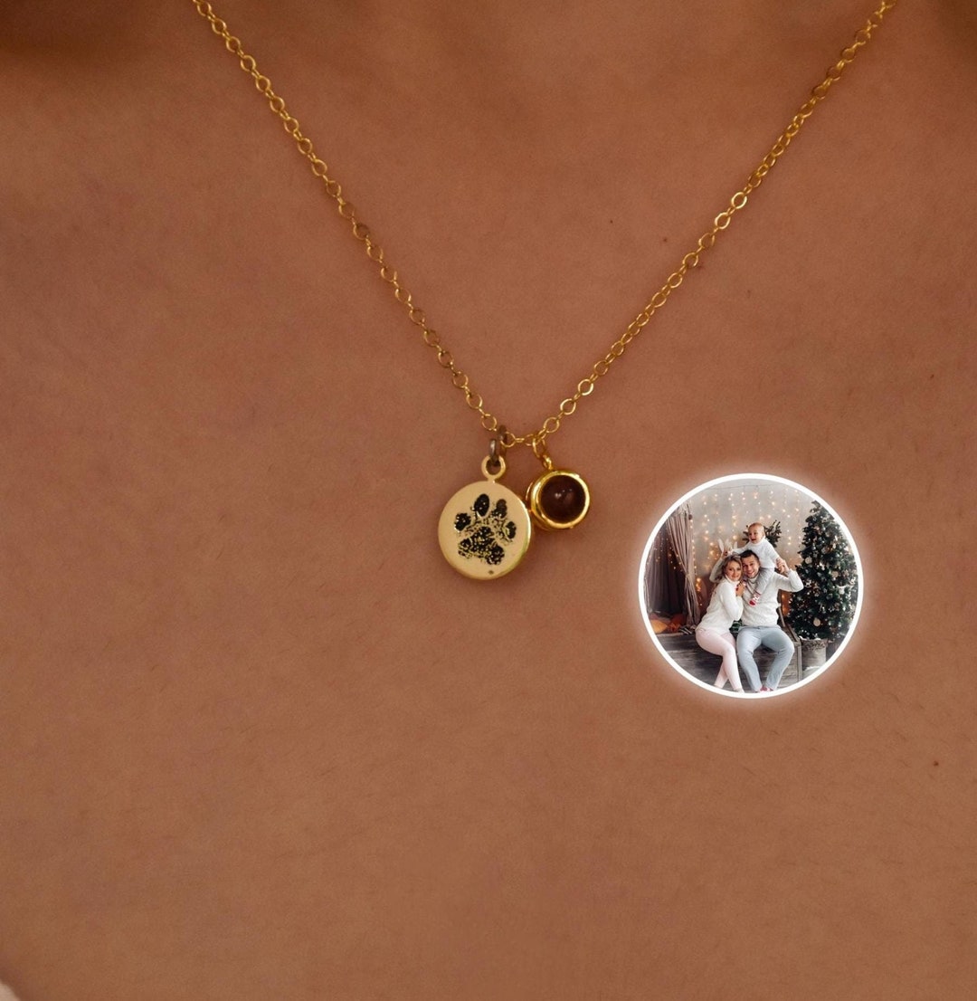 Personalised Photo Necklace • Custom Picture Necklace •projection ...