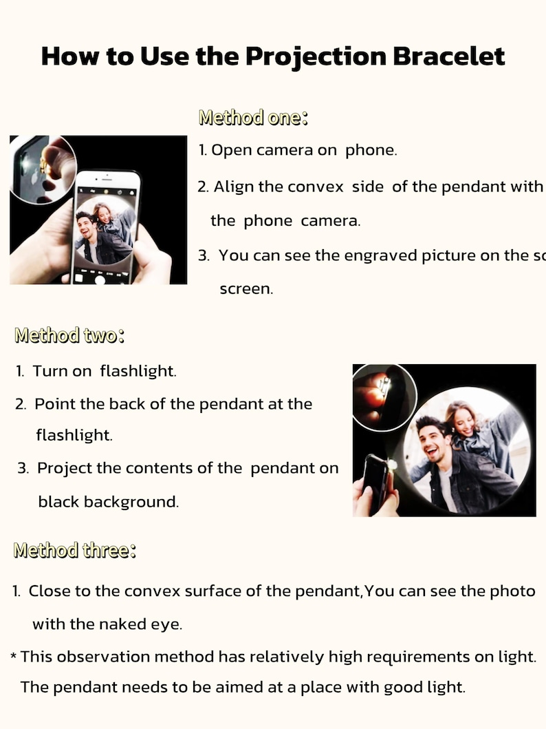 Personalized Photo Projection Ring • Silver Ring • Classic Ring ...