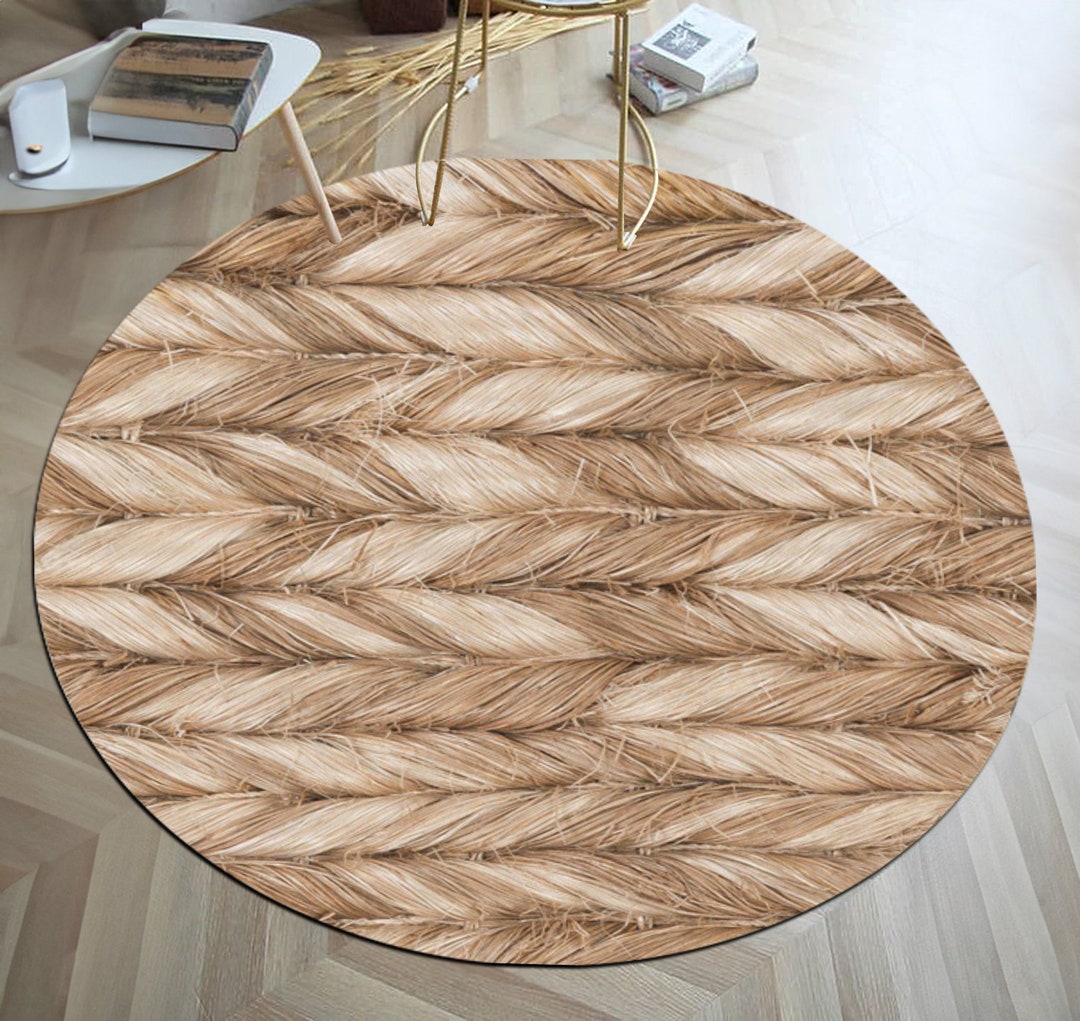 Wicker Pattern Rug,knitting Pattern Rug,brown Rug,natural Pattern Rug ...