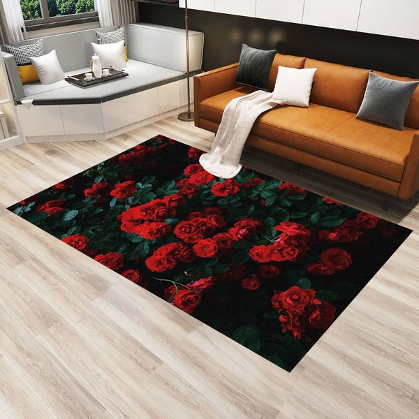 Rug With Roses - Etsy