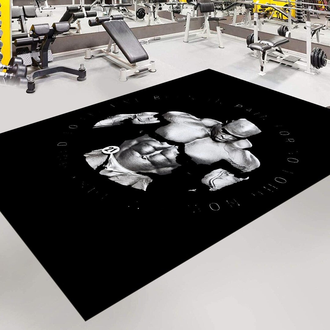 Body Building Mat,gym Room Rug,motivation Rug,fitness Mat,cardio Rug ...