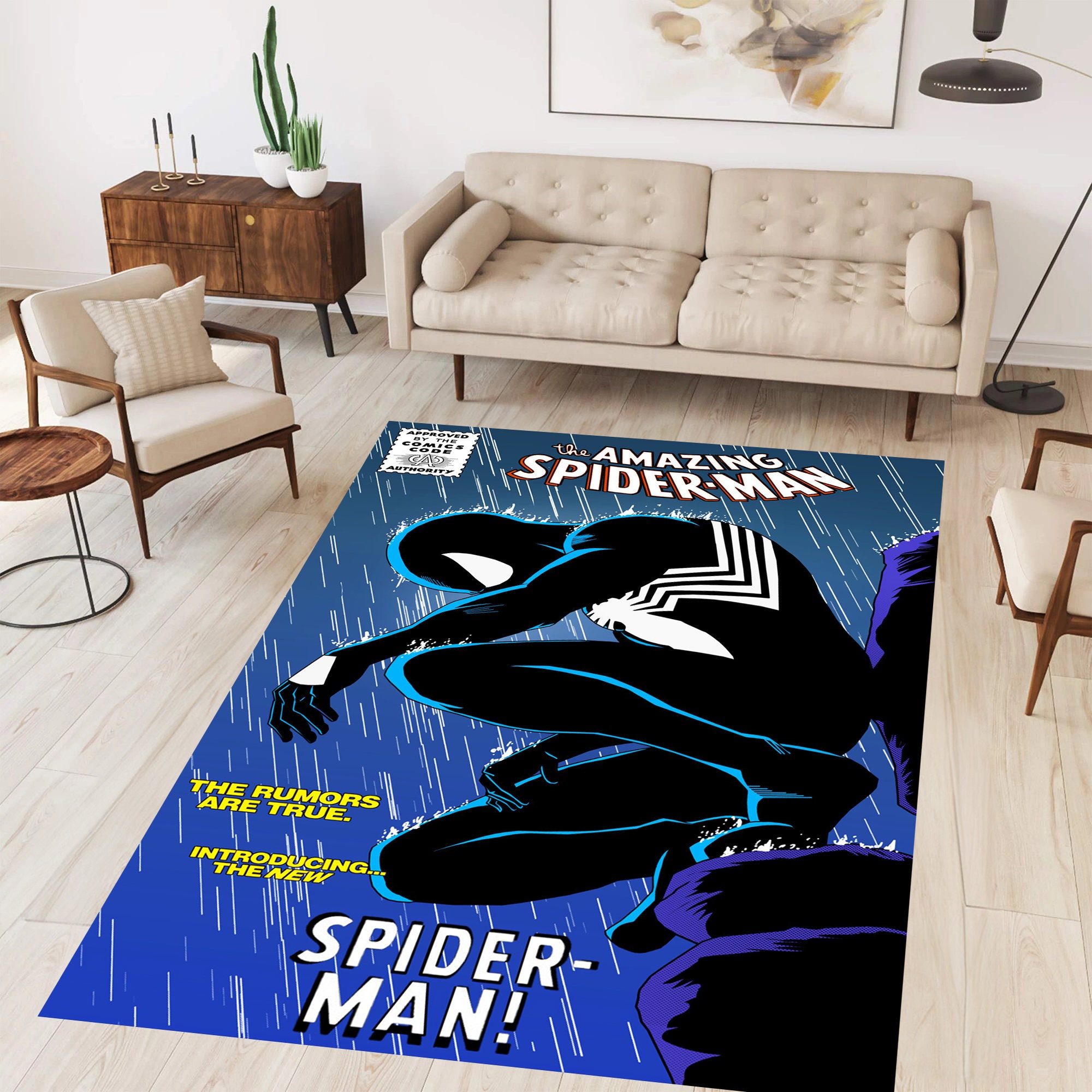 Spiderman Rug,spider Man Rug,spiderman Comic Rug,cartoon Character Rug ...