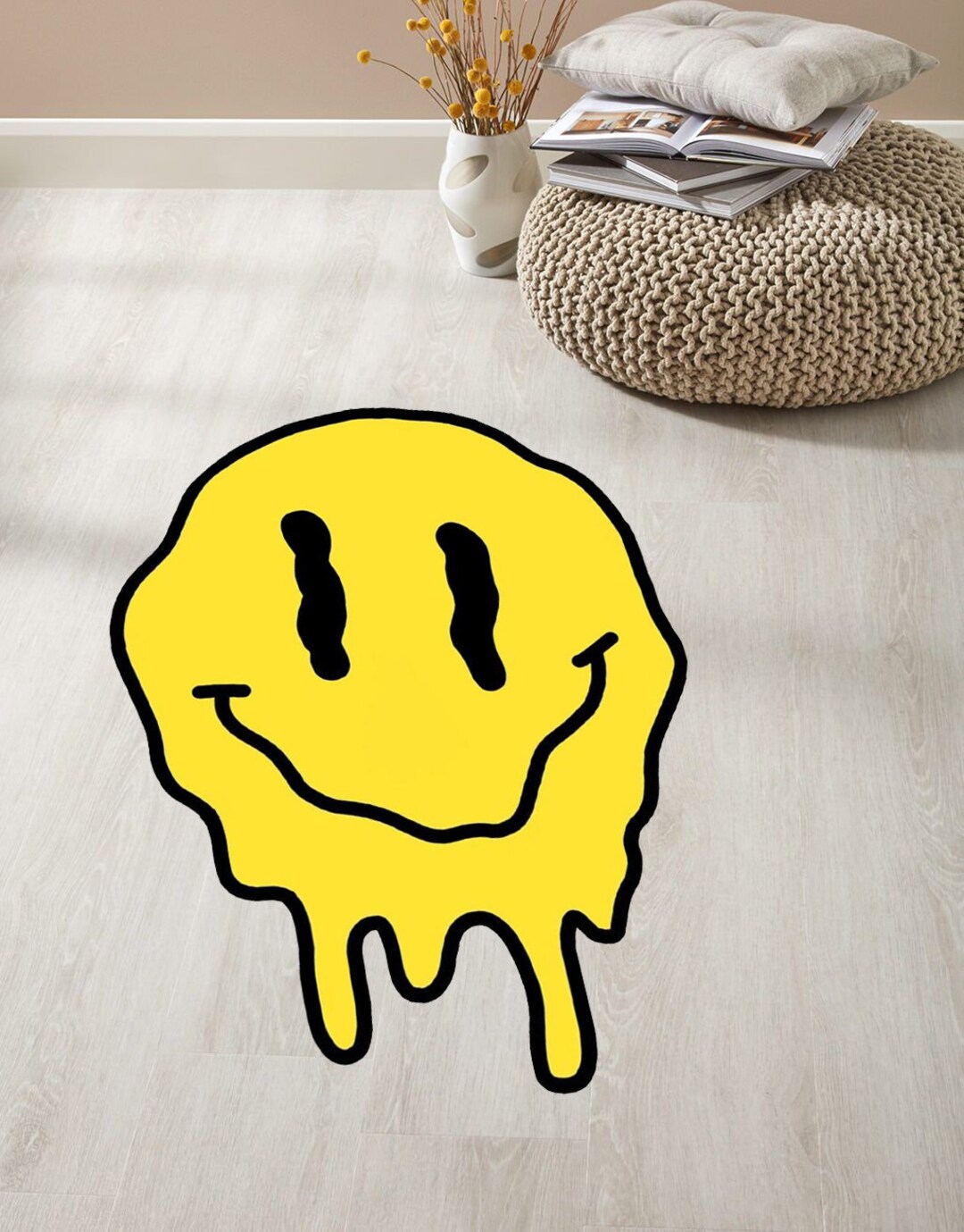 Emoji Rug,emoji Pattern Rug,smiley Face Pattern Mat,fluid Pattern Rug ...