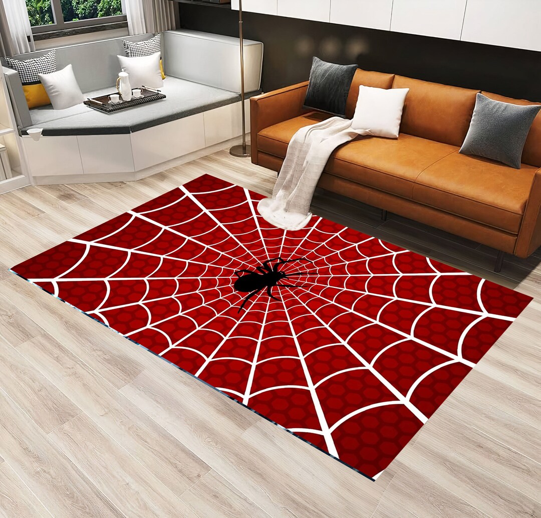 Spider Web Rug,spider Rug,cool Rug,cartoon Character Rug,kids Room Rug ...