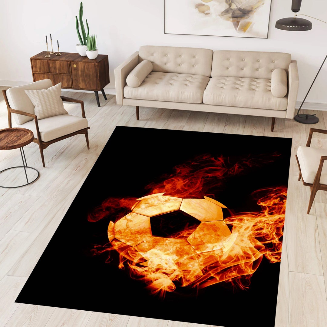 Football Pattern Rug,ball Pattern Rug,football Lover Rug,soccer Rug ...