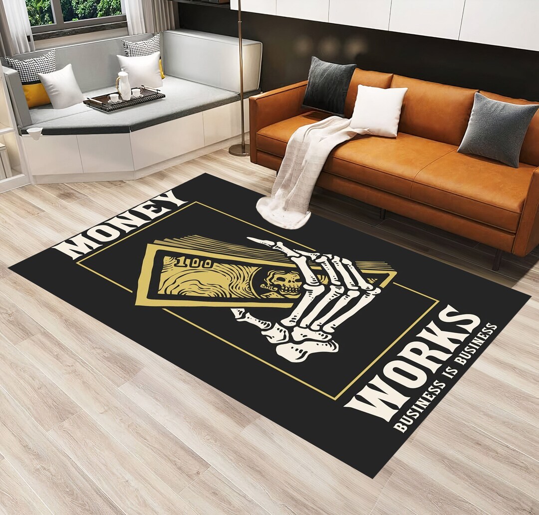 Skeleton Hand Pattern Rug,dollar Pattern Rug,scary Rug,movie Room Rug ...
