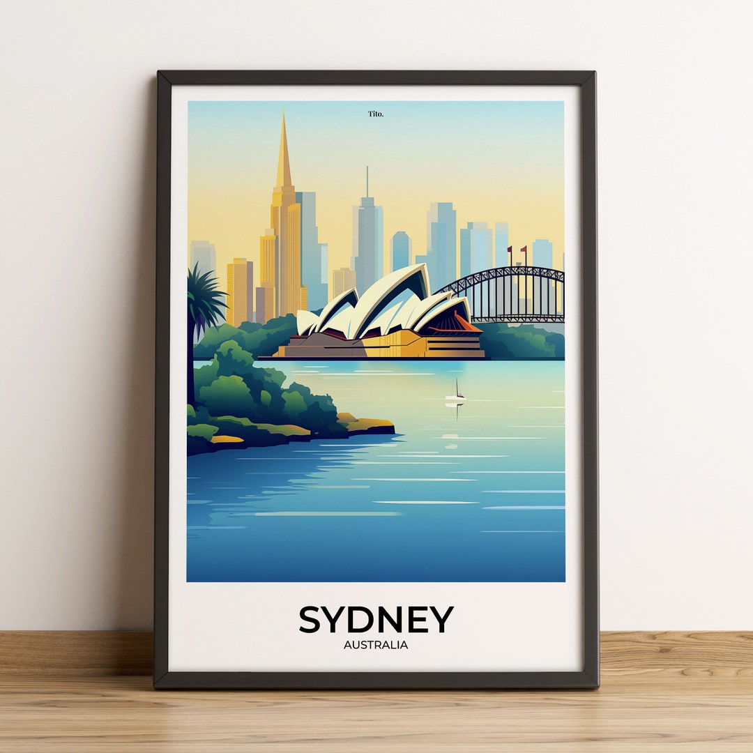 SYDNEY Poster Sydney Travel Poster Sydney Art Print Sydney Vintage ...