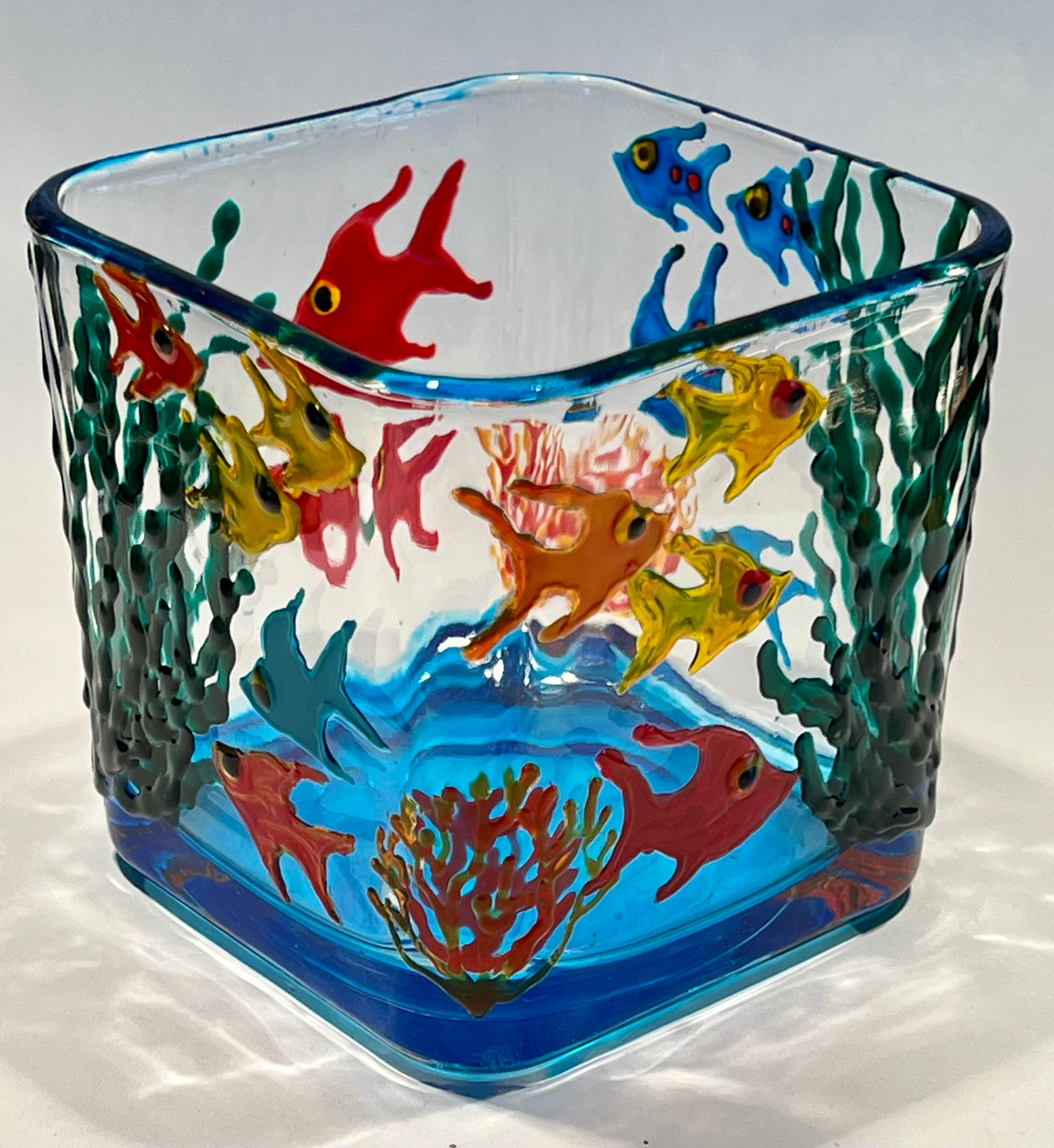 Fish Design Candle Holder Hand Painted - Etsy